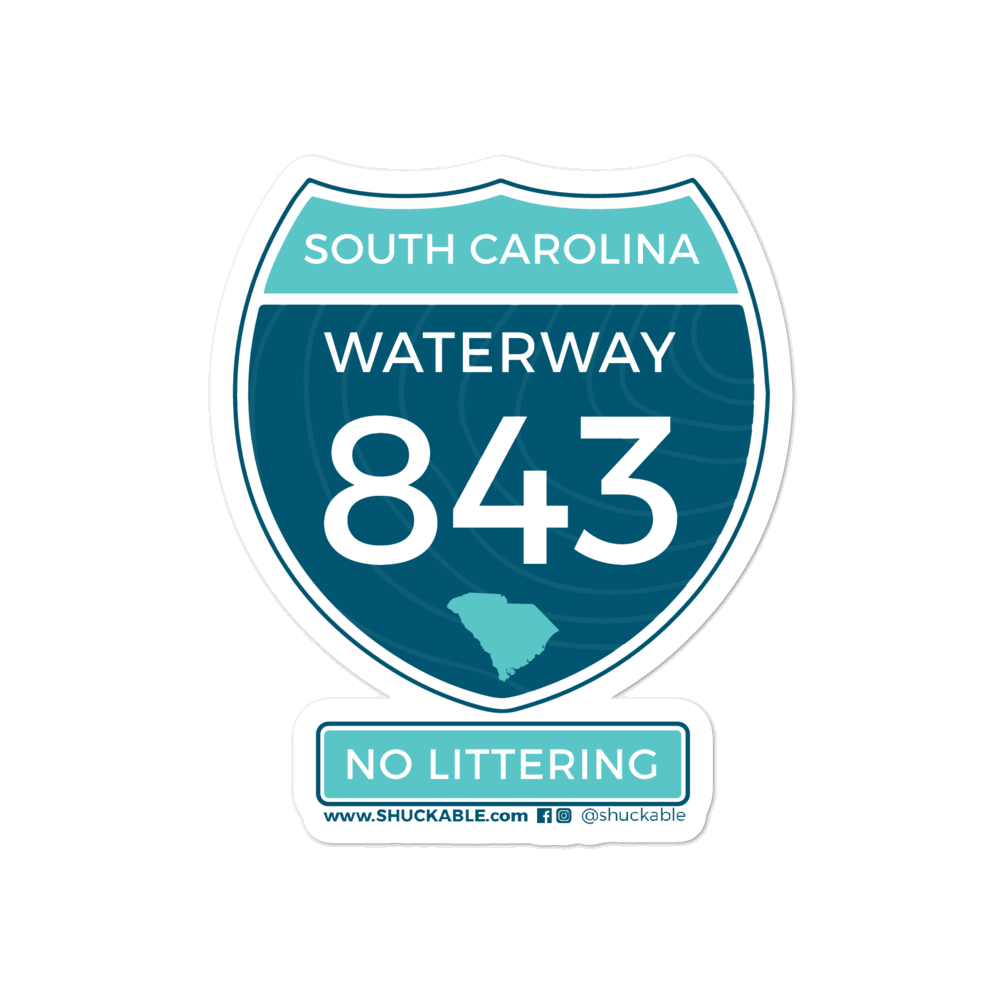 Clean Waterway Vinyl Sticker – Shuckable Apparel | Oyster and Ocean ...